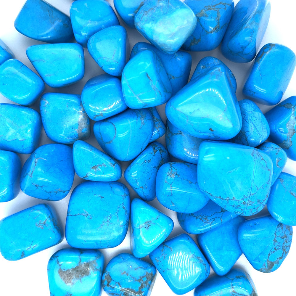 Blue Howlite Tumbled Stones – Feel Crystals and Jewellery