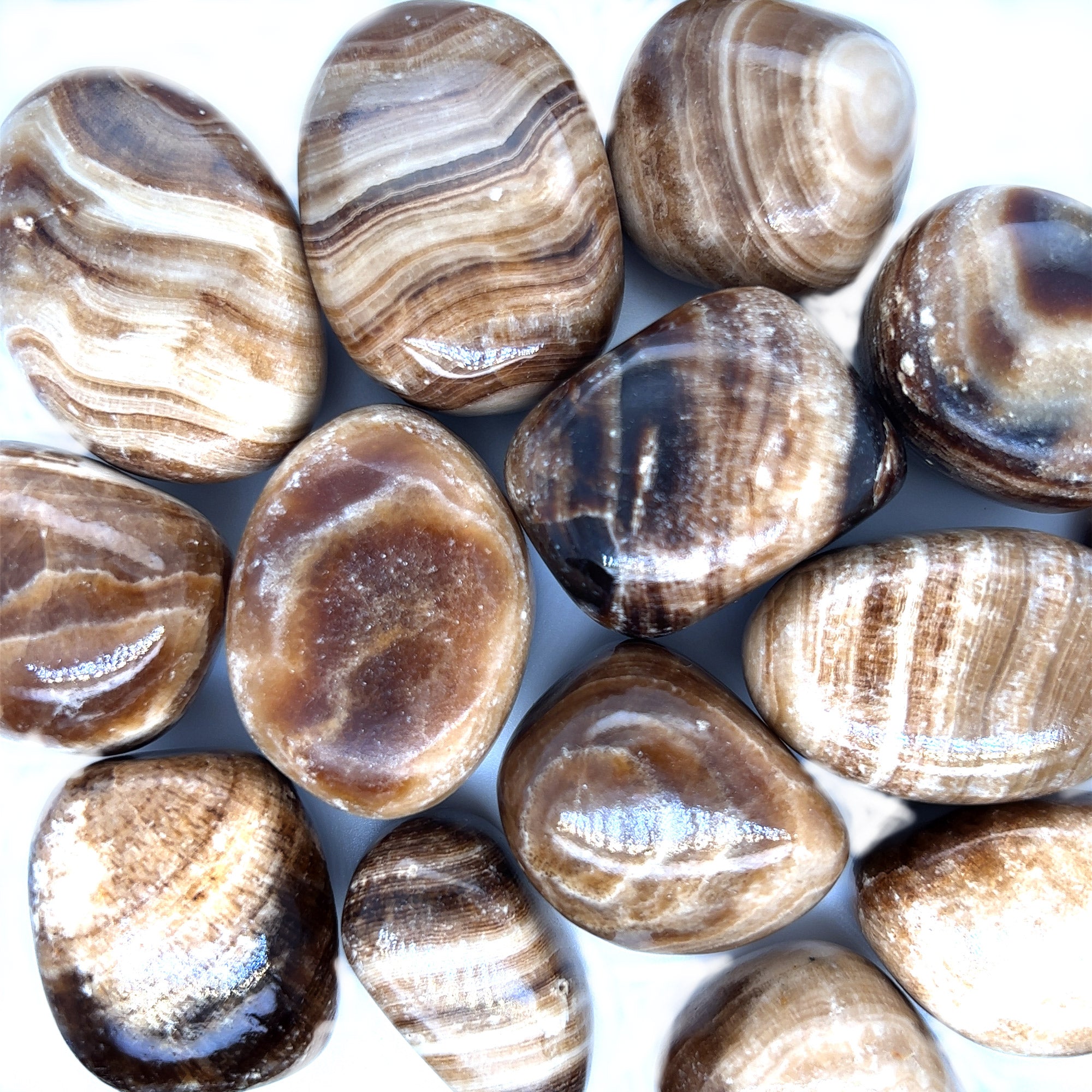 Chocolate Calcite Tumbled Stone – Feel Crystals and Jewellery