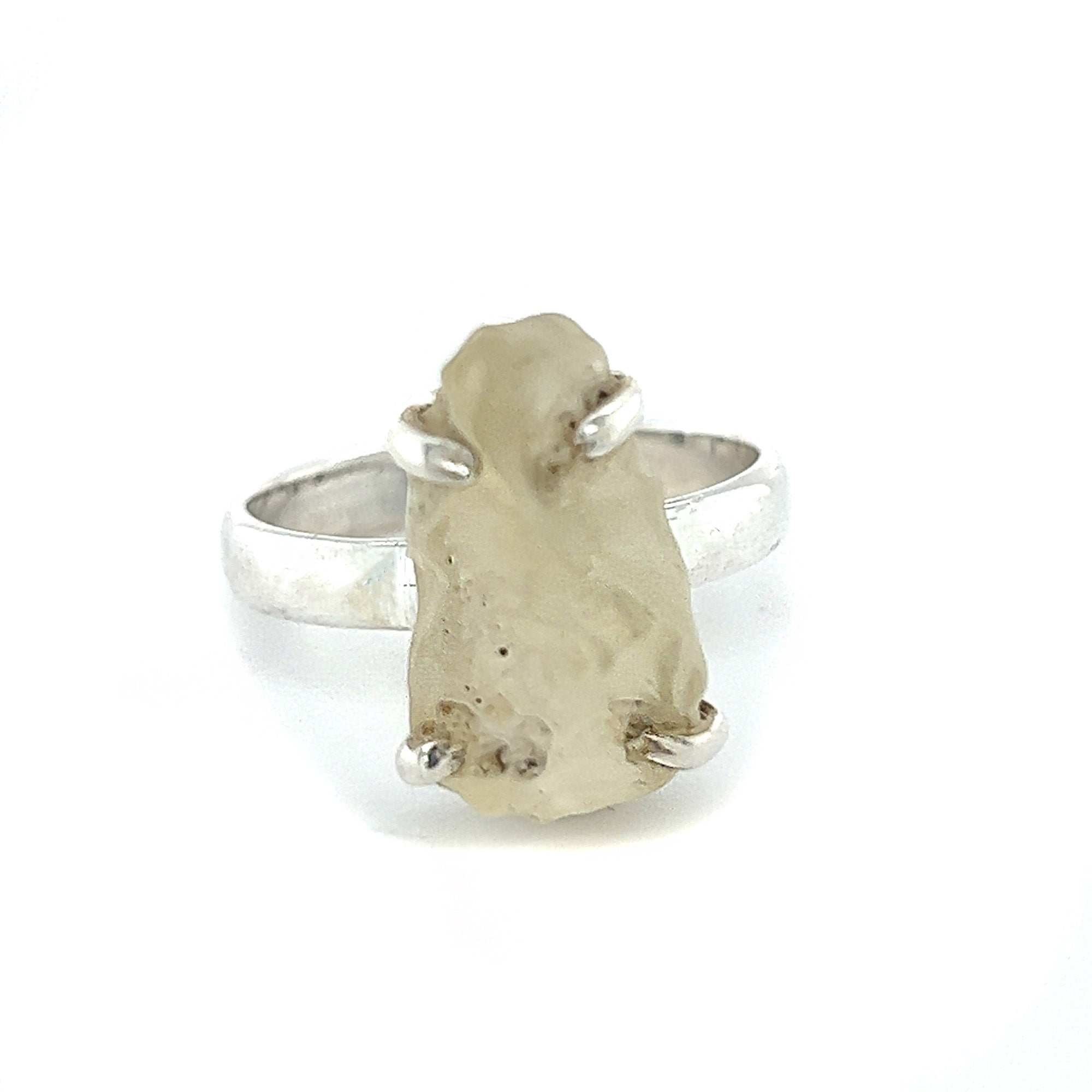 Raw Libyan Desert Glass Ring – Feel Crystals and Jewellery